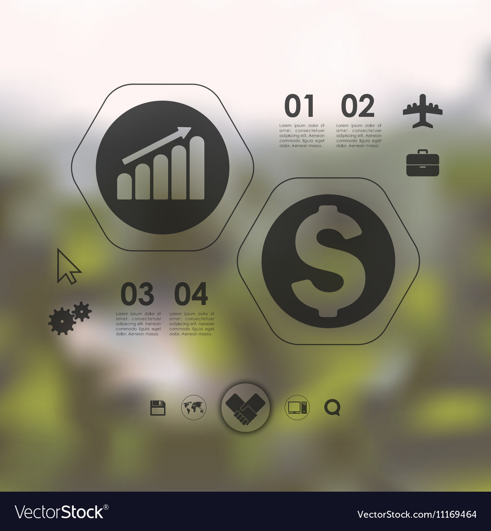 Business infographic with unfocused background Vector Image Business infographic with unfocused background Vector Image