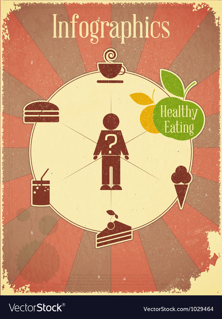 Healthy eating Royalty Free Vector Image - VectorStock