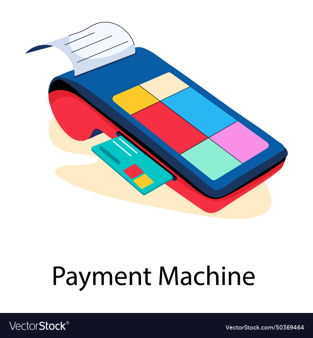Payment machine Royalty Free Vector Image - VectorStock