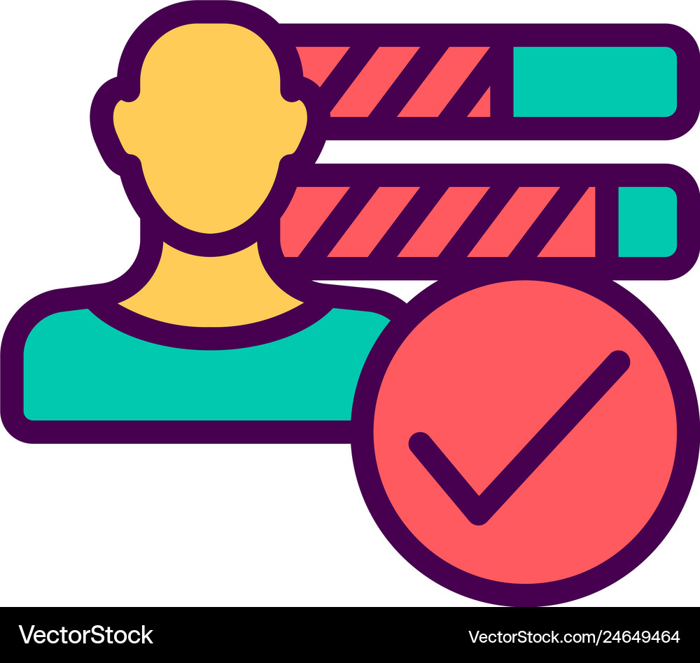 Project management icon design Royalty Free Vector Image