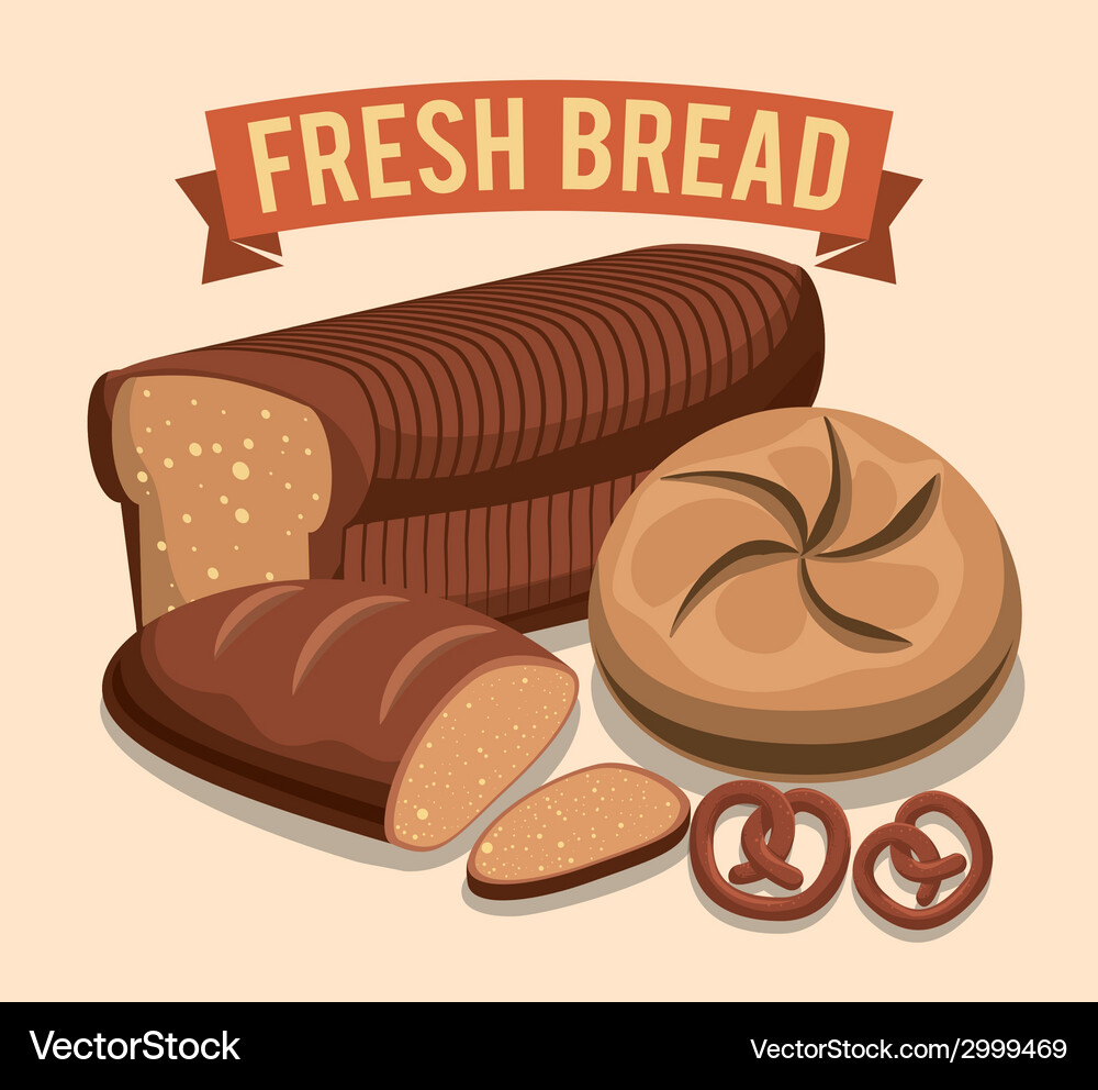 Bakery design over beige background Royalty Free Vector