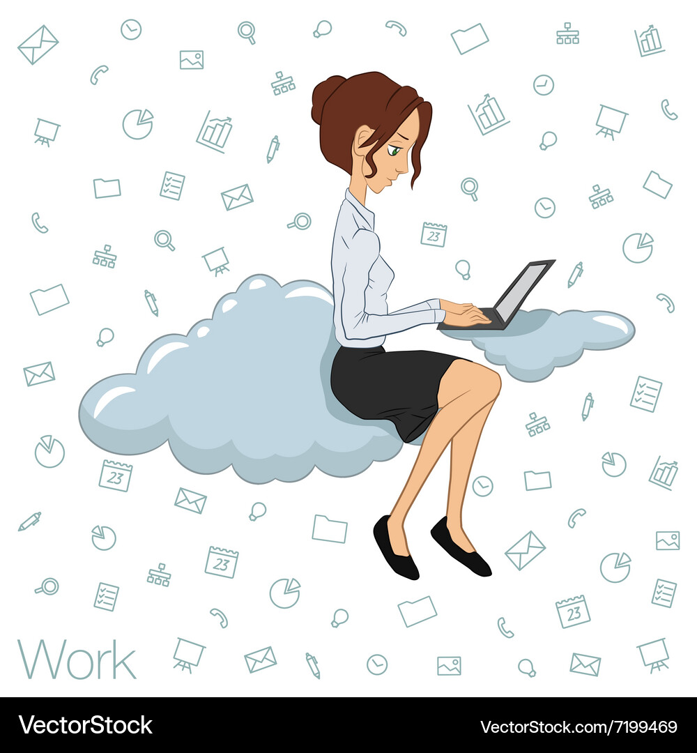 Cloud technologies services for work and life Vector Image