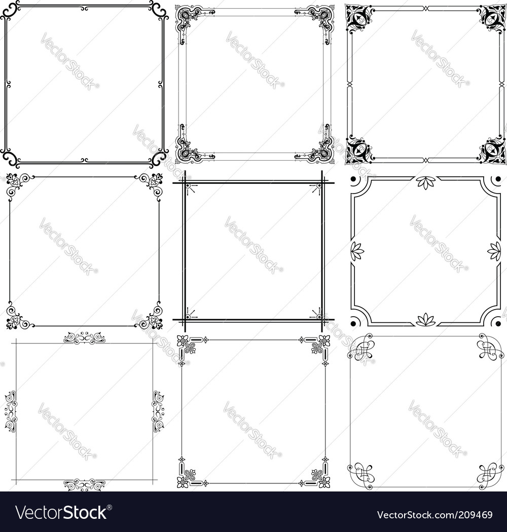 Elegant frames Royalty Free Vector Image - VectorStock