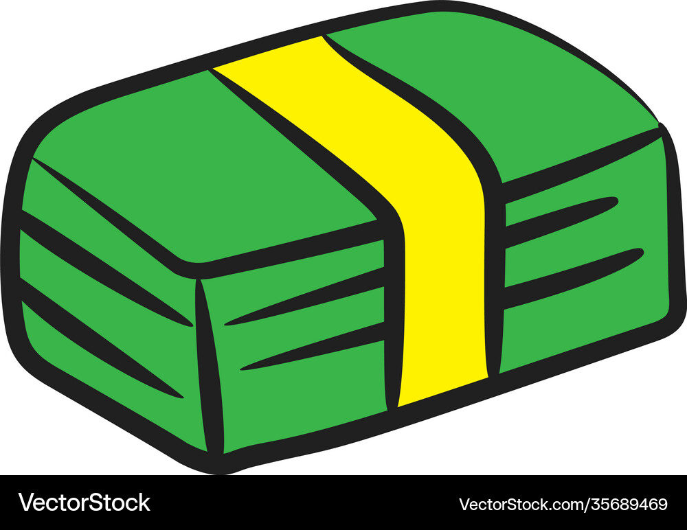 Money stack Royalty Free Vector Image - VectorStock