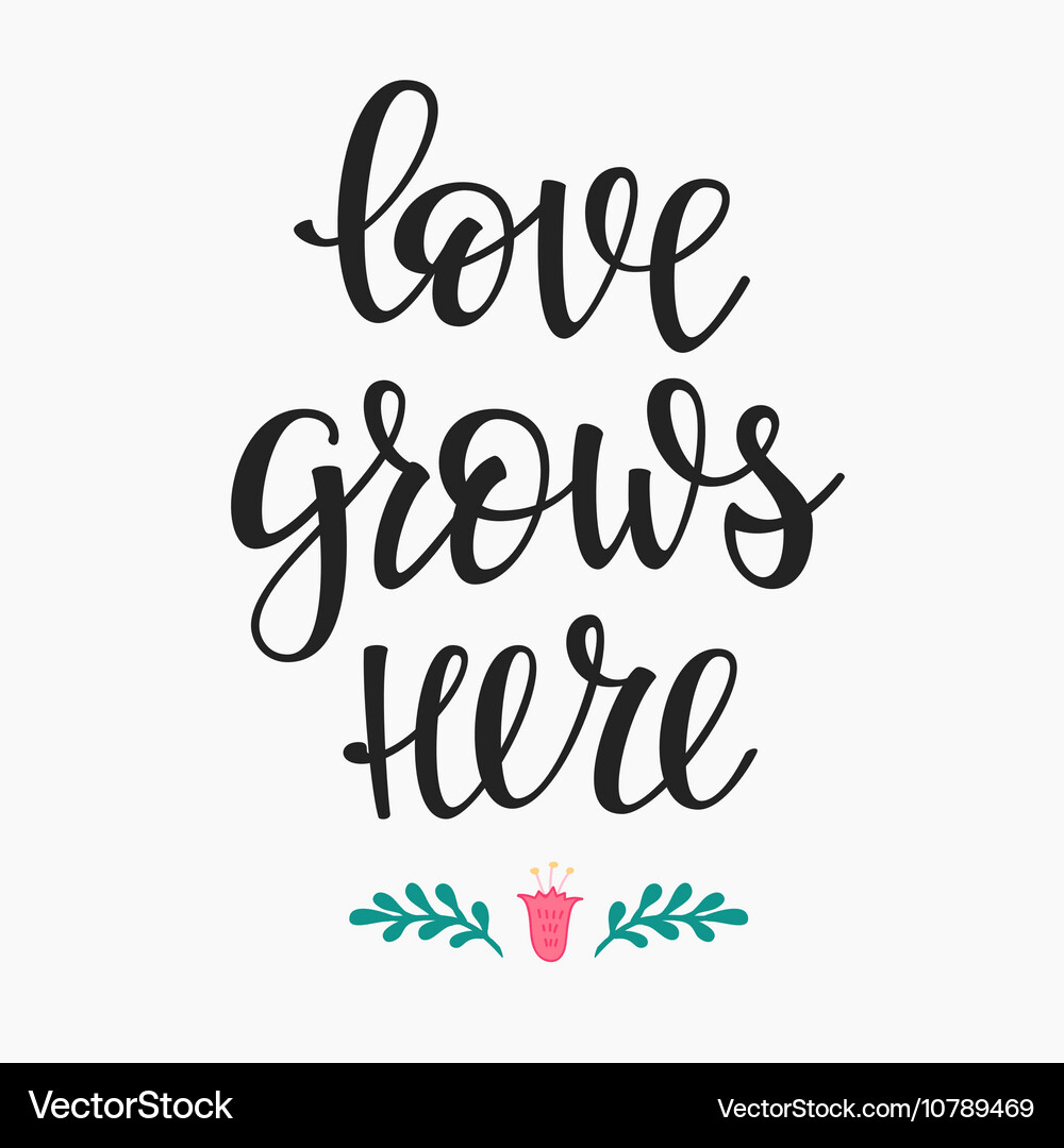 Romantic love lettering typography Royalty Free Vector Image
