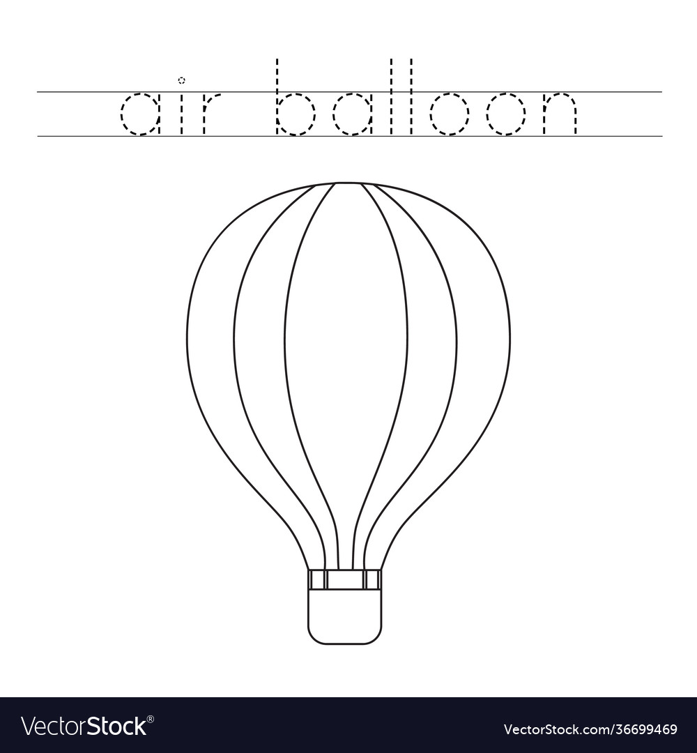 Hot Air Balloon Worksheets FREE Printable Uppercase Alphabet Worksheet