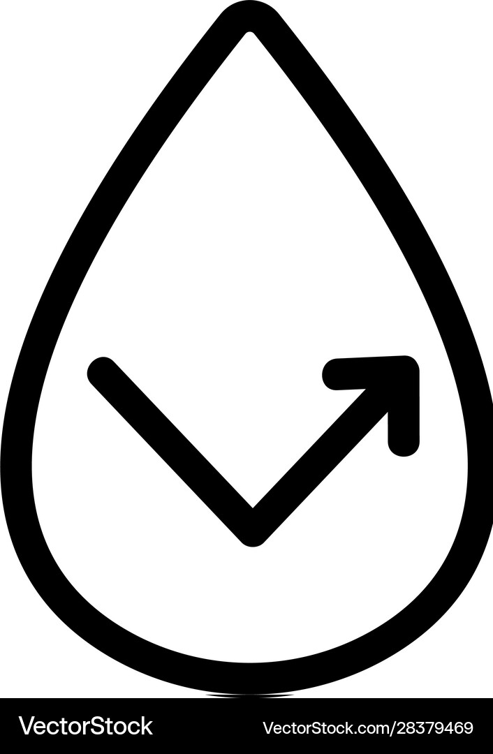 Water-repellent icon isolated contour Royalty Free Vector