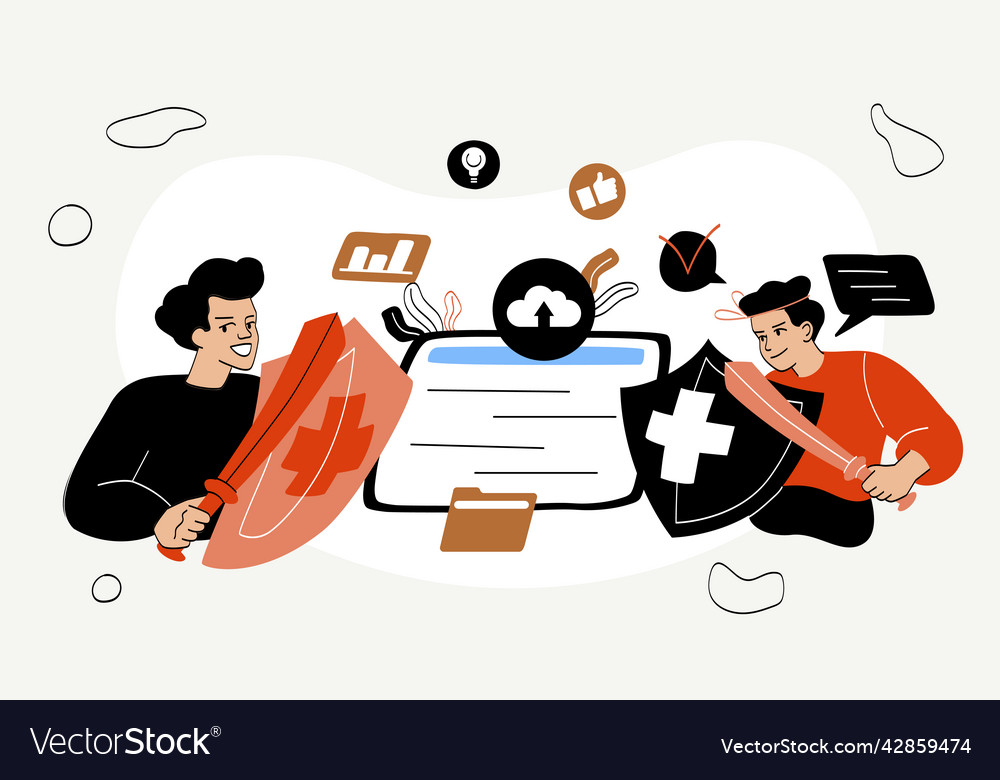 Data protection concept Royalty Free Vector Image