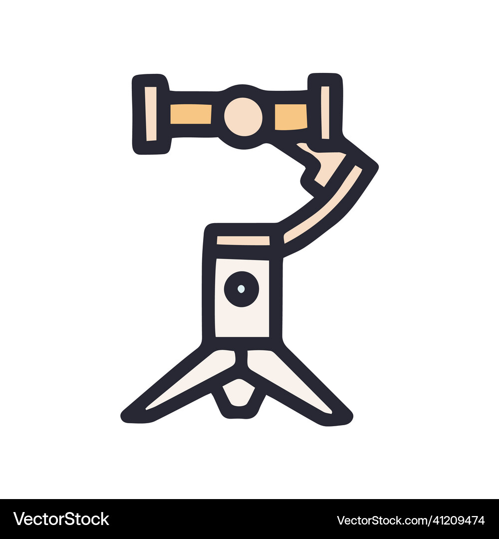 Folding stabilizer with tripod color doodle Vector Image
