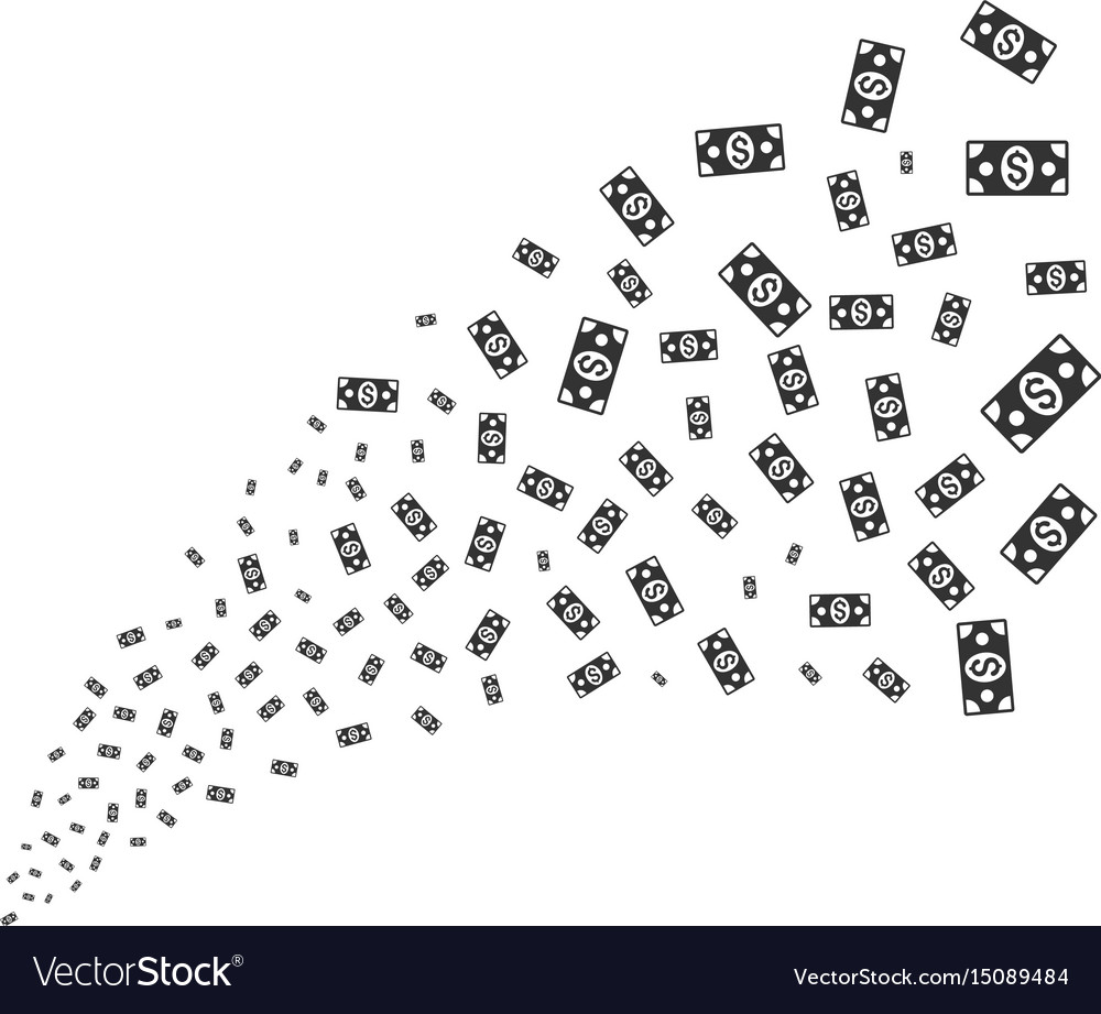 Banknote source stream Royalty Free Vector Image