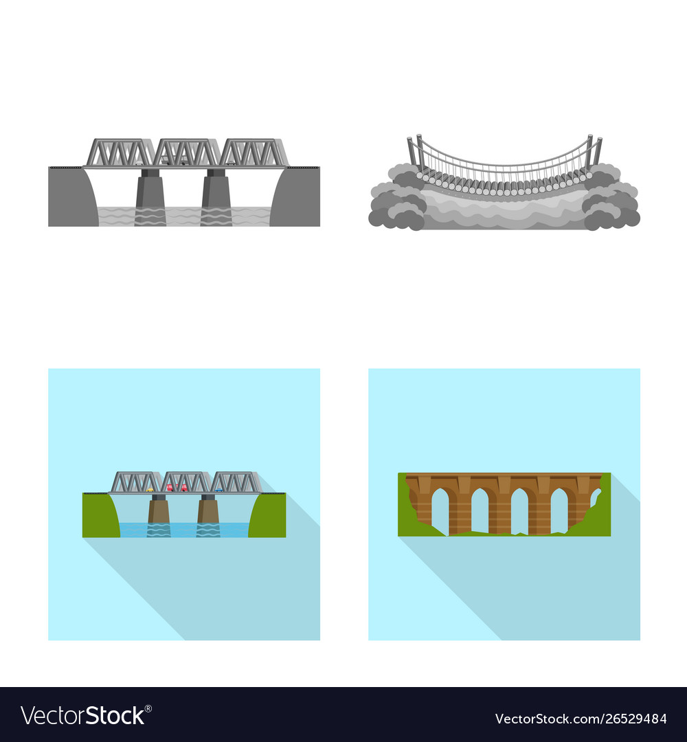 Isolated Object Connection And Design Logo Set Vector Image