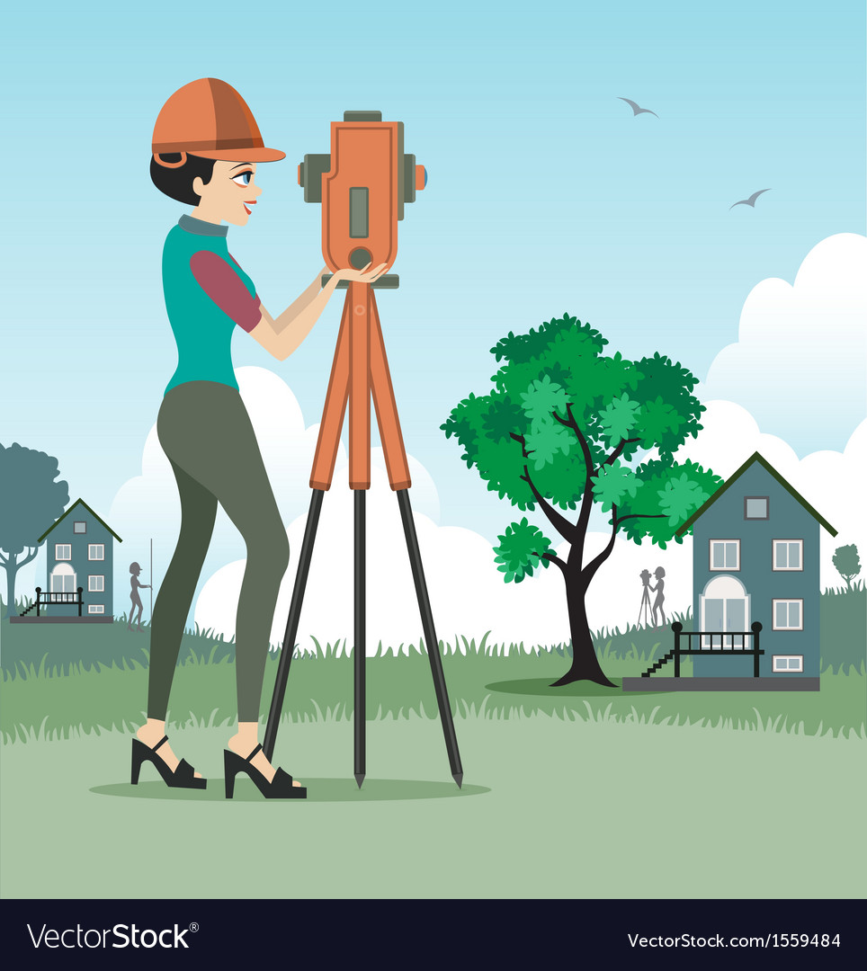 Survey engineer Royalty Free Vector Image - VectorStock