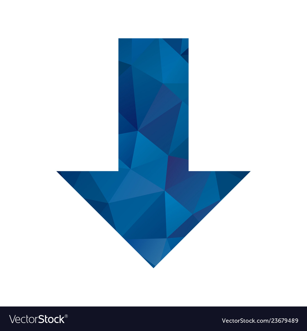 Down icon Royalty Free Vector Image - VectorStock