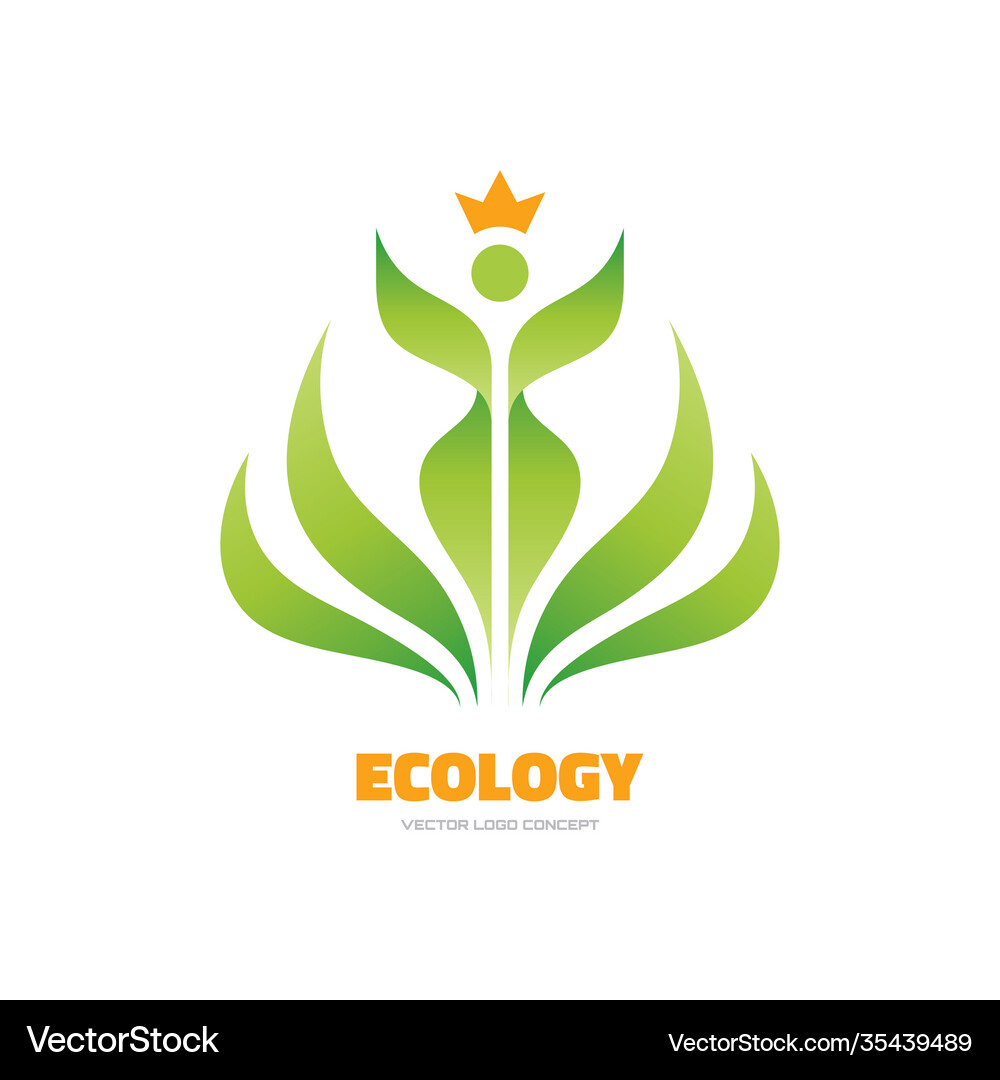 Ecology - logo template concept Royalty Free Vector Image