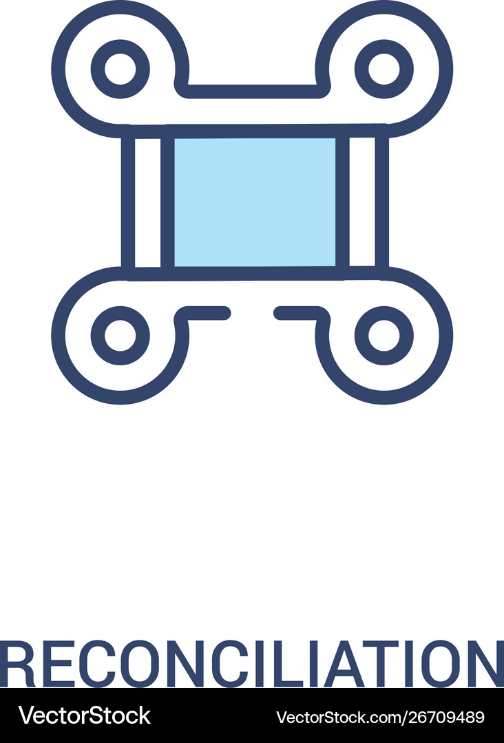 Reconciliation concept 2 colored icon simple line Vector Image