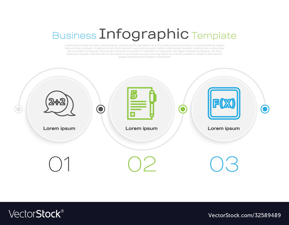 Set Line Geometric Figure Cone Open Book Vector Image