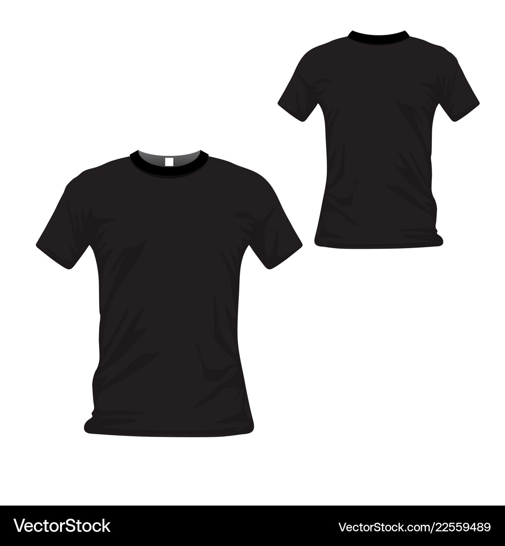 T-Shirt Front and Back Template Royalty Free Vector Image