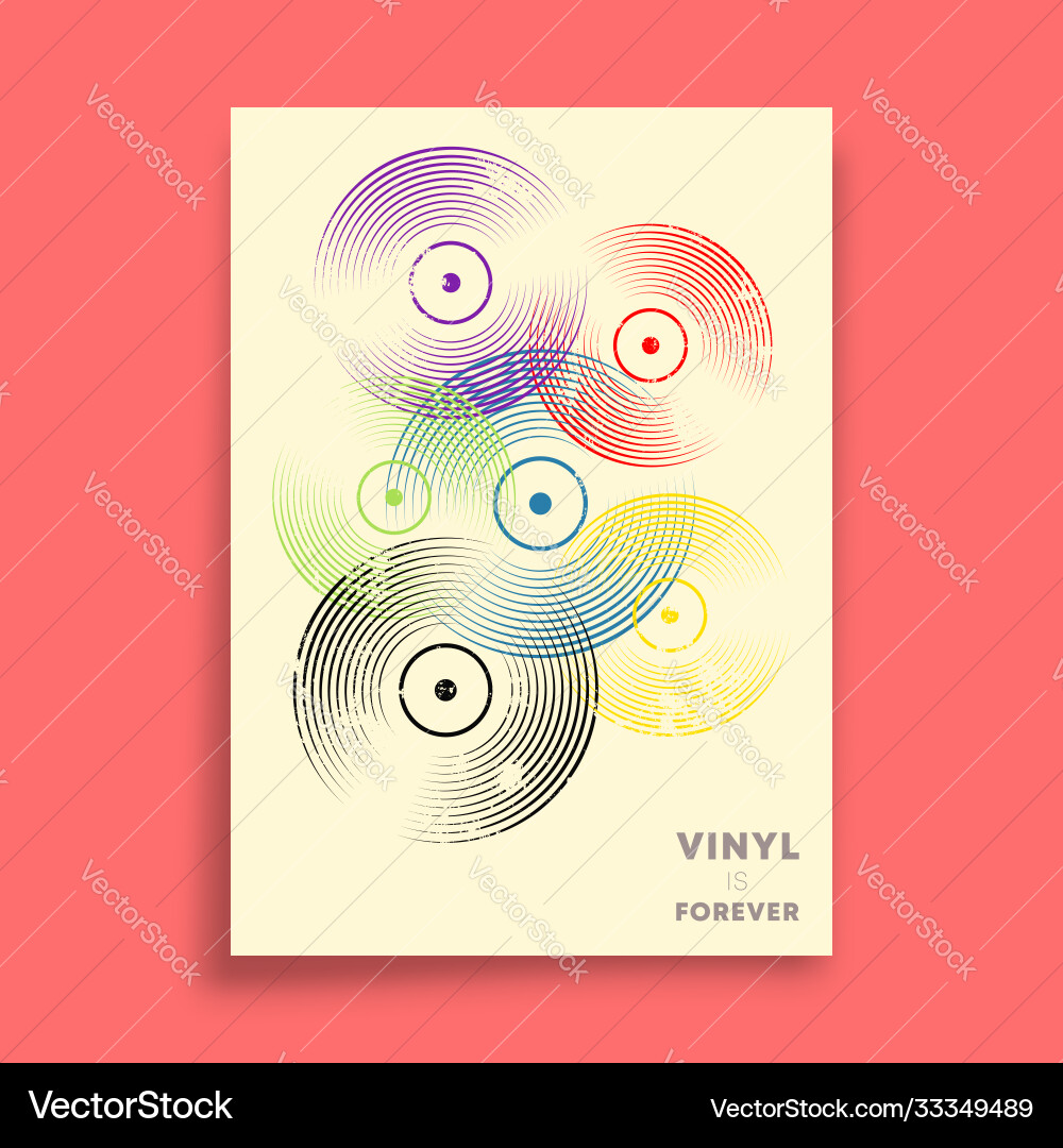 Vintage typography with grunge texture vinyl Vector Image