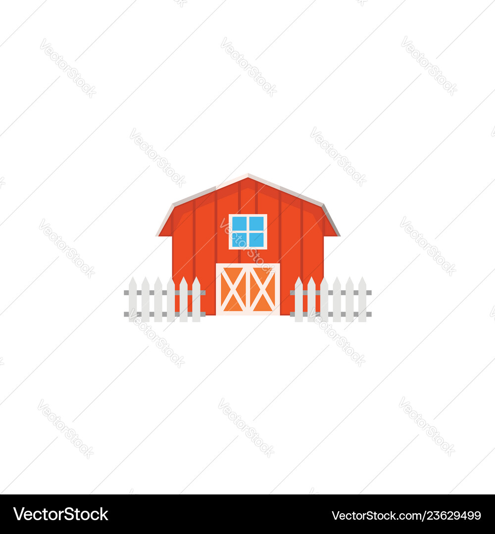 Color image barn on a white background Royalty Free Vector