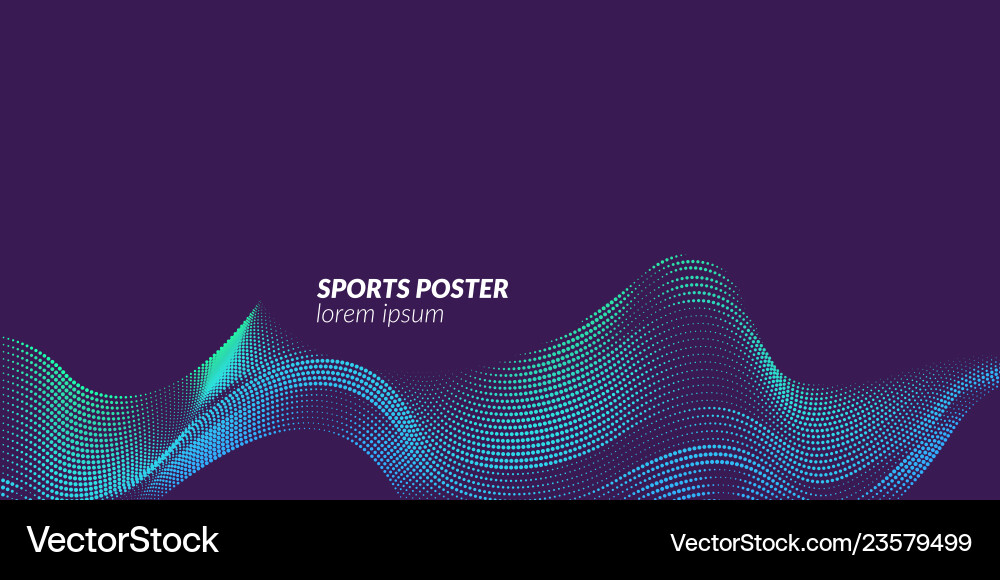 Colored poster for sports suitable Royalty Free Vector Image