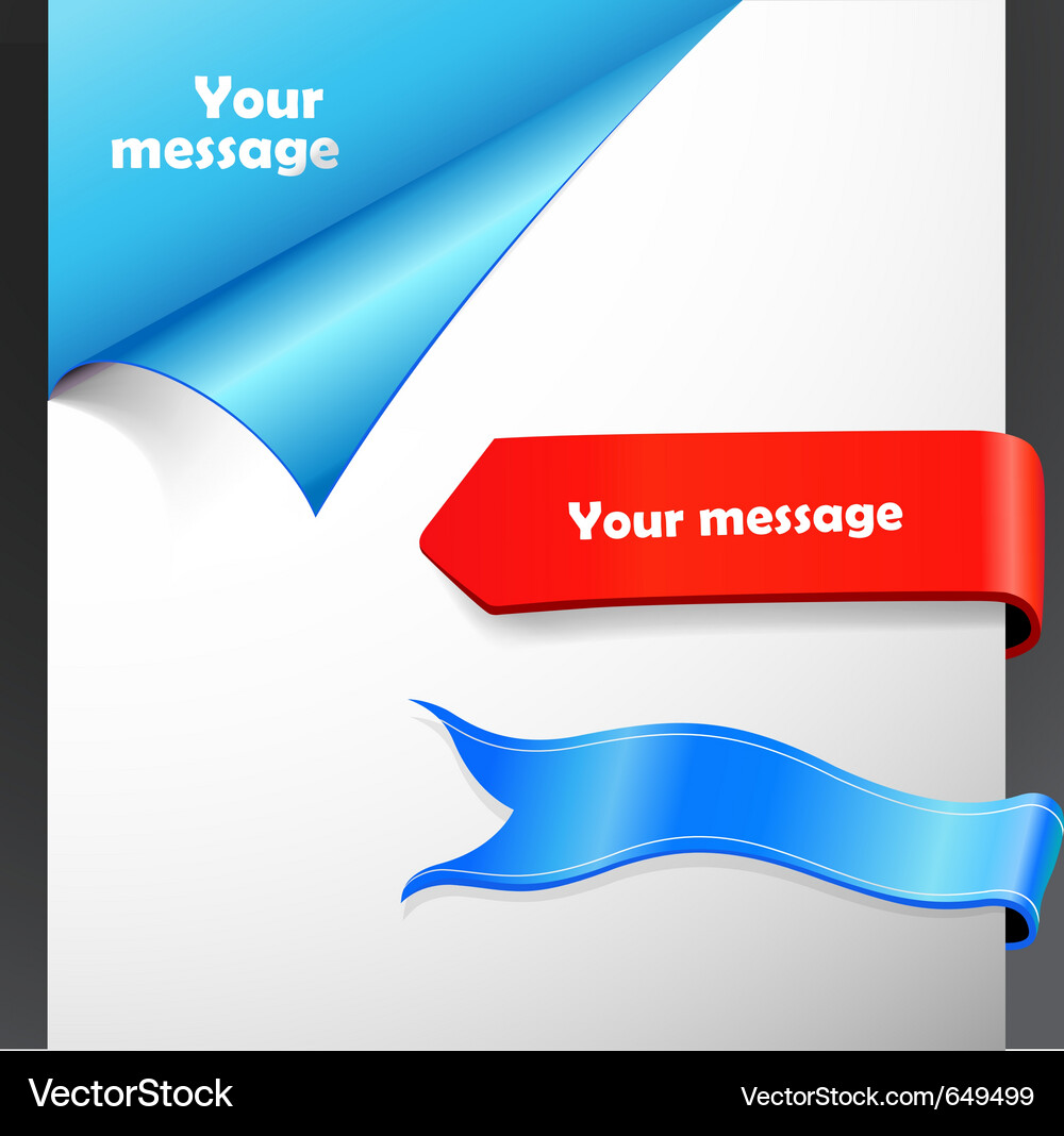 Corner Ribbon Elements Royalty Free Vector Image