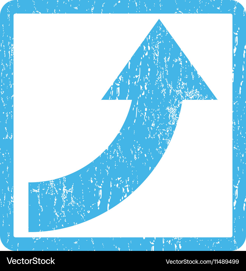 Rotate up icon rubber stamp Royalty Free Vector Image