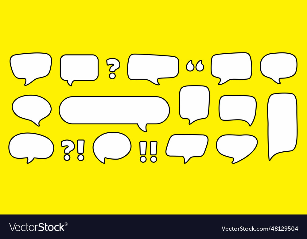 A creative icon set for chat and communication Vector Image