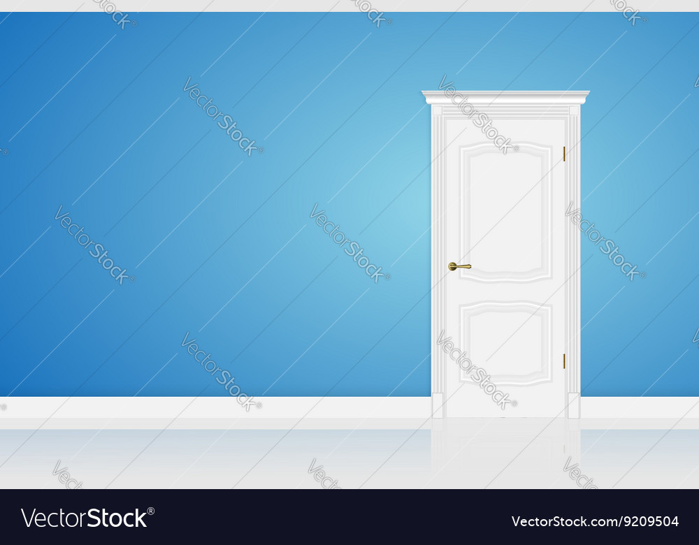 Blue abstract 3D geometrical design door in Vector Image Blue abstract 3D geometrical design door in Vector Image