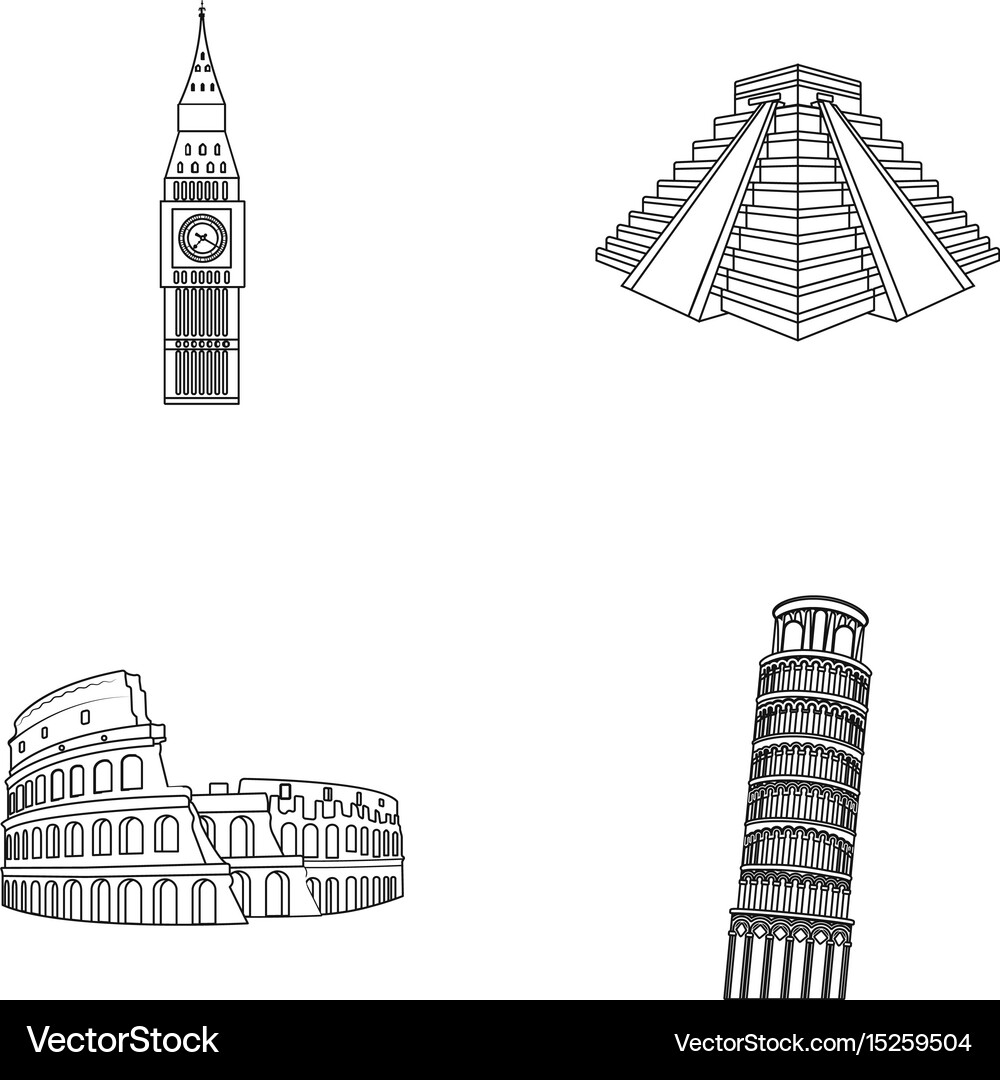 Building landmark bridge stone countries Vector Image