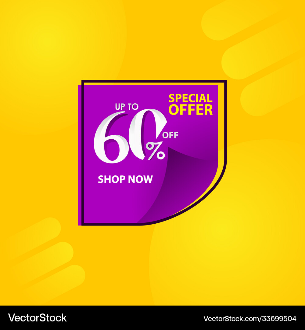 Discount Labels - Up to 60% Off Royalty Free Vector Image