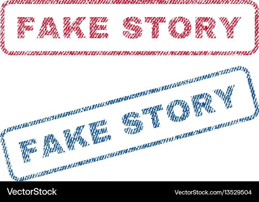 Fake story textile stamps Royalty Free Vector Image