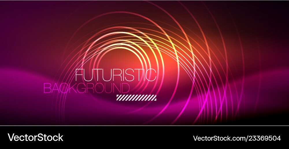 Neon glowing techno lines hi-tech futuristic Vector Image