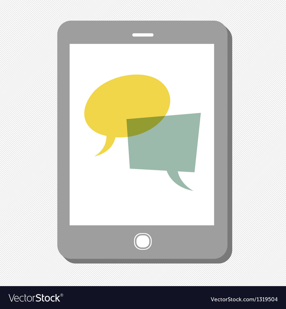 Tablet chat Royalty Free Vector Image - VectorStock