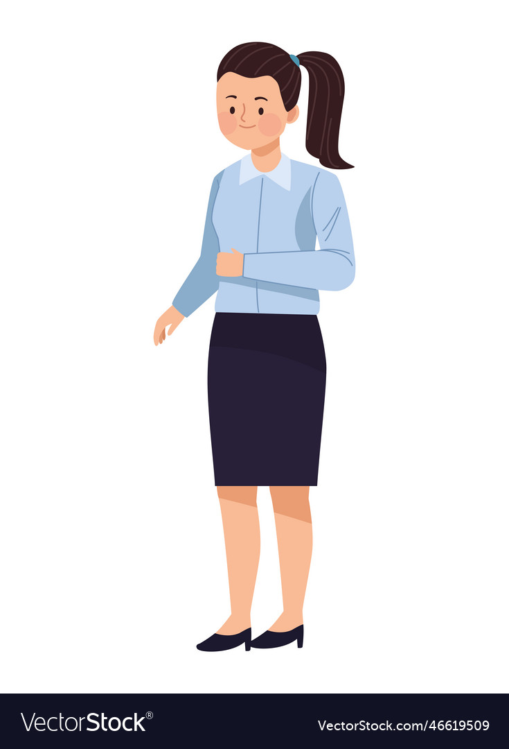 Elegant businesswoman standing Royalty Free Vector Image Elegant businesswoman standing Royalty Free Vector Image