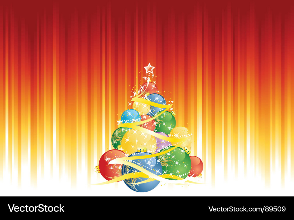 Magic christmas tree Royalty Free Vector Image