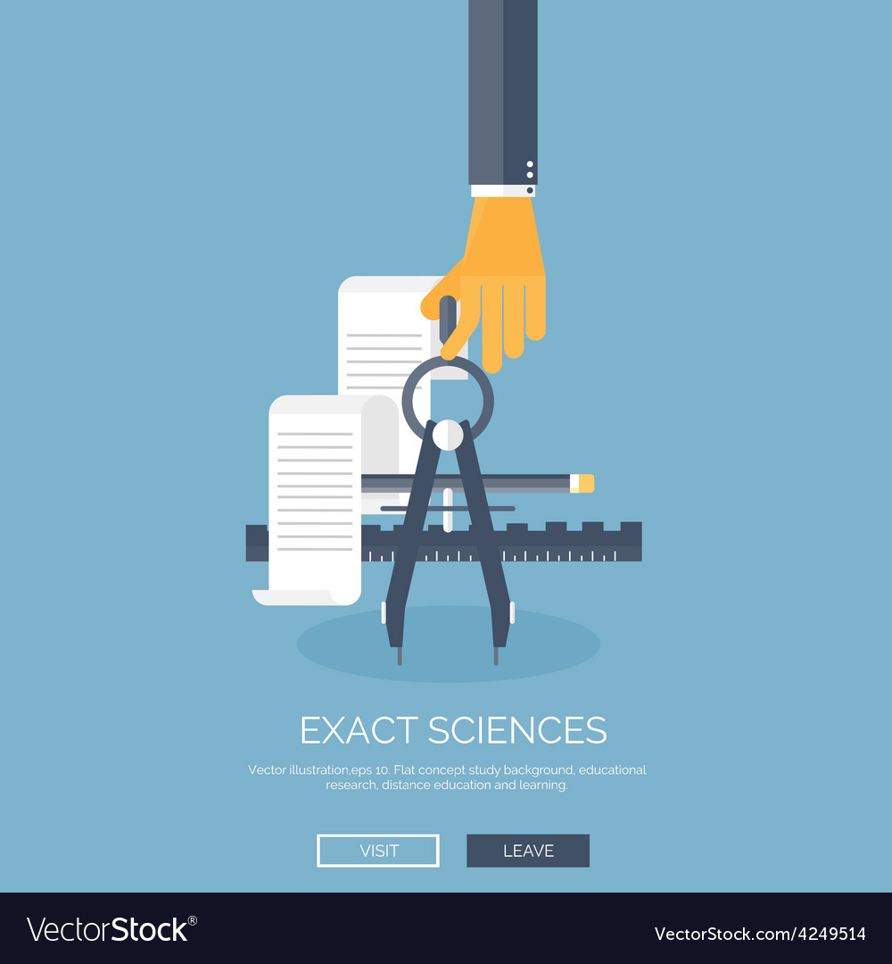 Flat study backgrounds set Royalty Free Vector Image