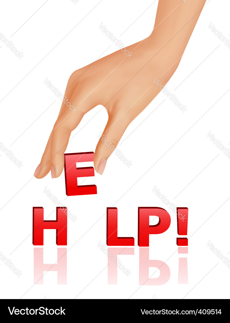 Hand help Royalty Free Vector Image - VectorStock