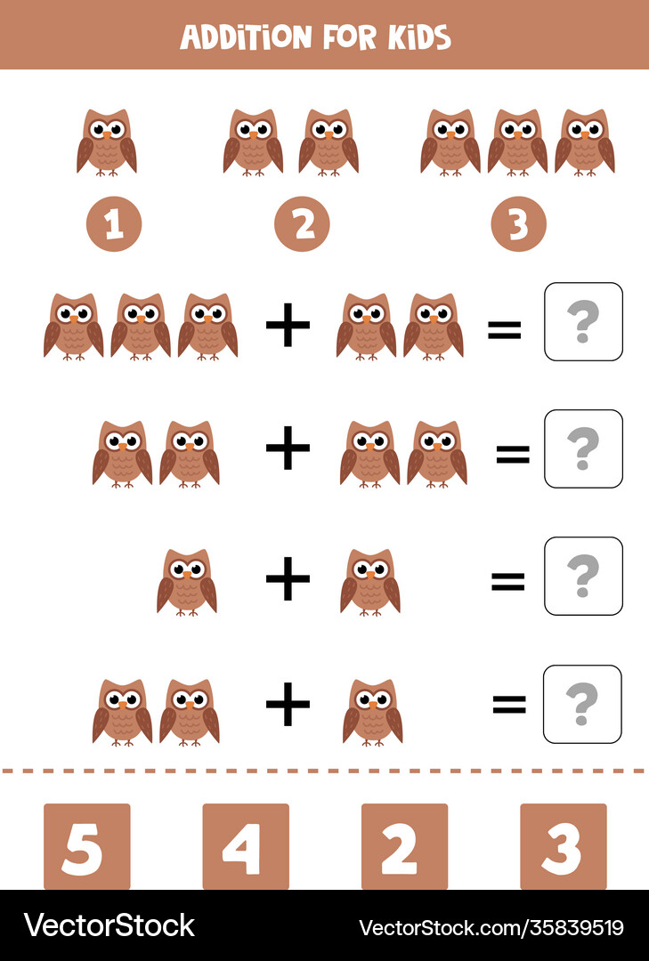 Owl Math Worksheets
