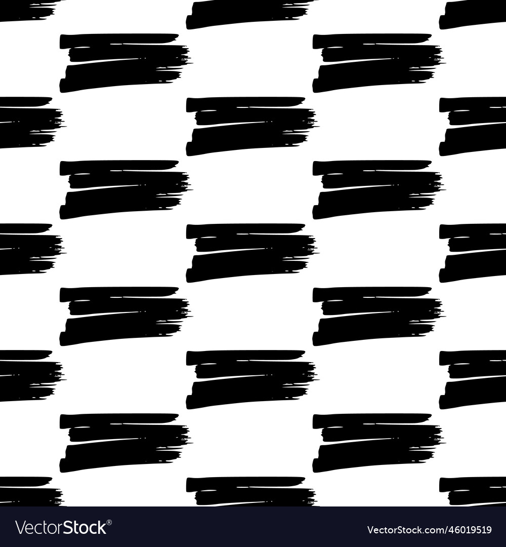 Seamless pattern with black marker scribbles Vector Image