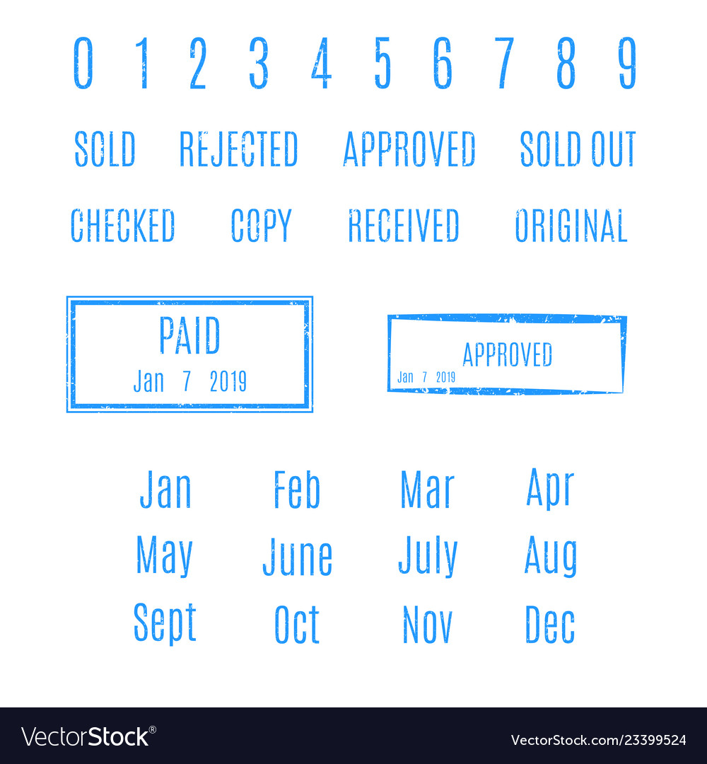 Blank rectangular stamp Royalty Free Vector Image