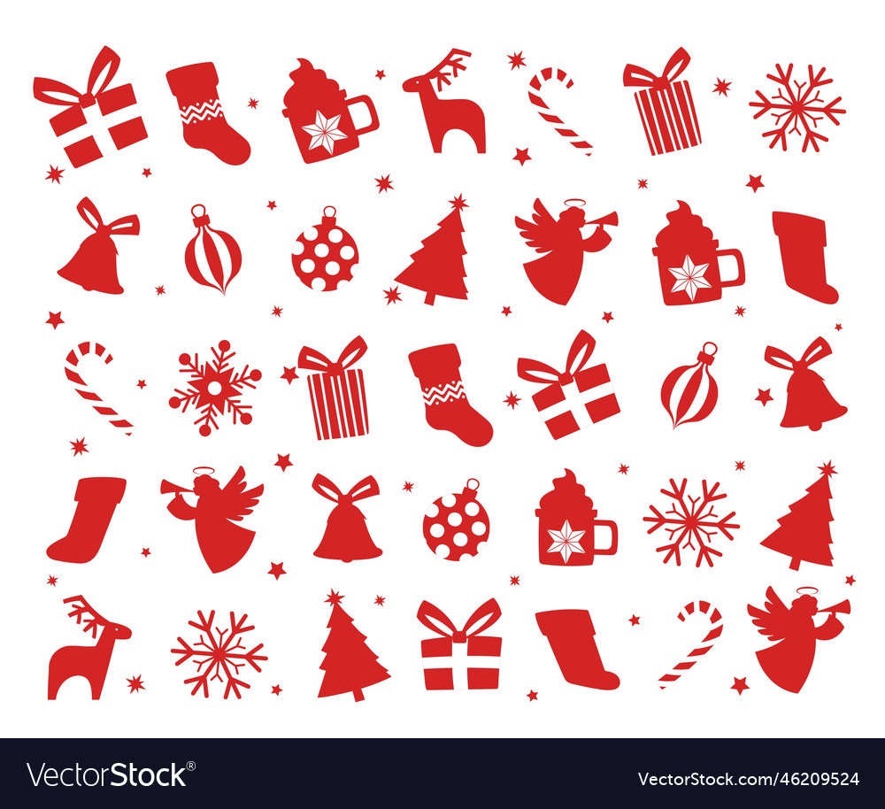 Christmas elements set Royalty Free Vector Image Christmas elements set Royalty Free Vector Image