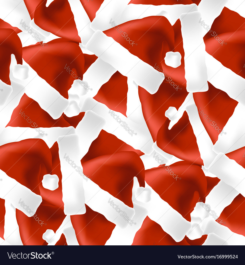 Red hat seamless pattern Royalty Free Vector Image
