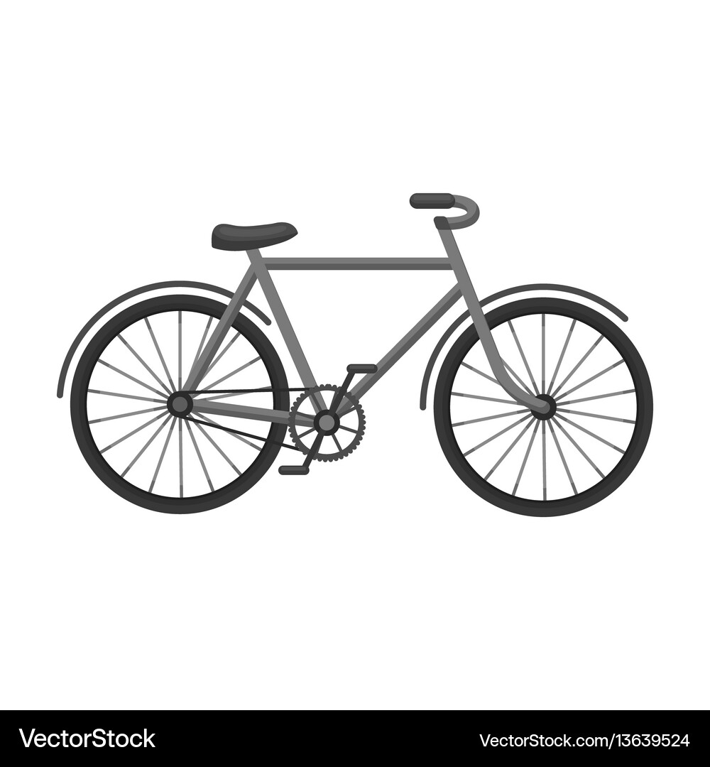 Walking bicycle with large shields and curves Vector Image