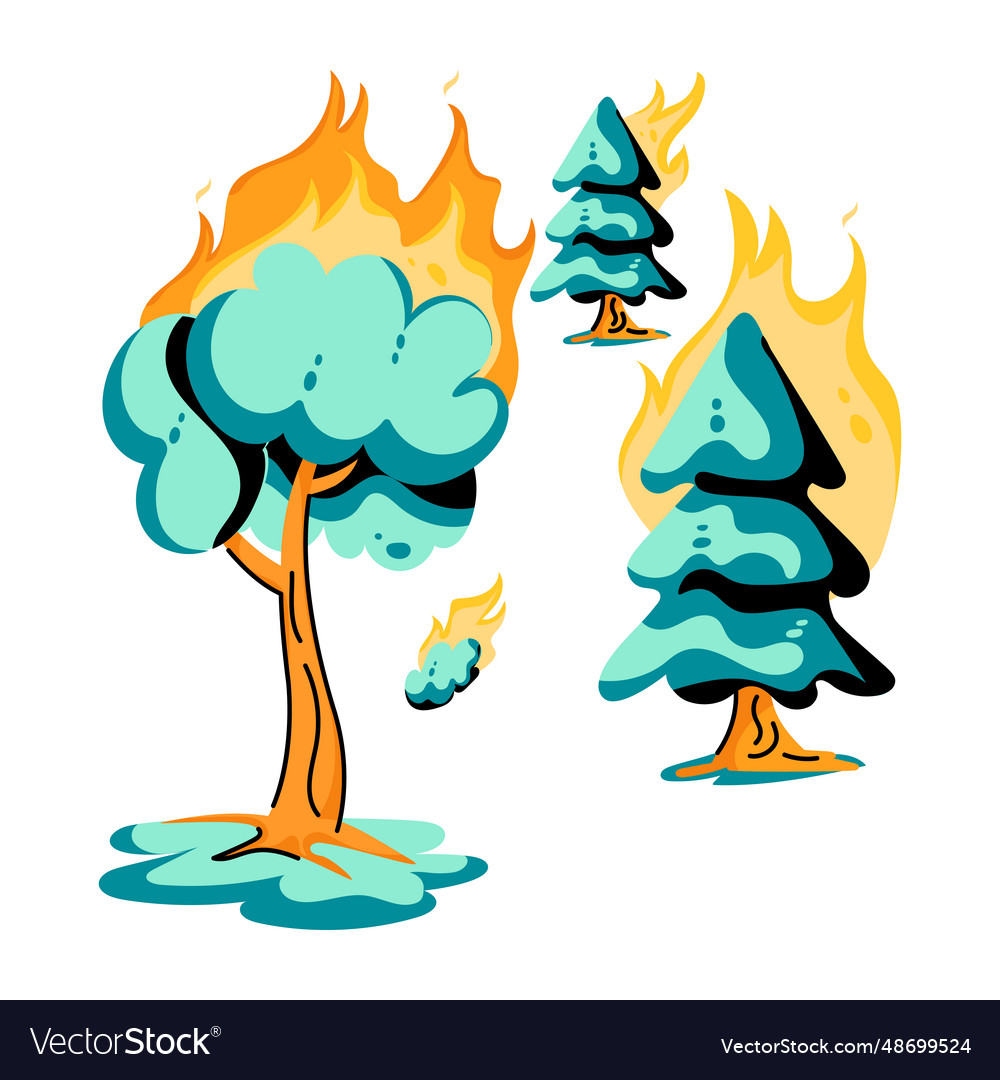 Wildfire Royalty Free Vector Image - VectorStock
