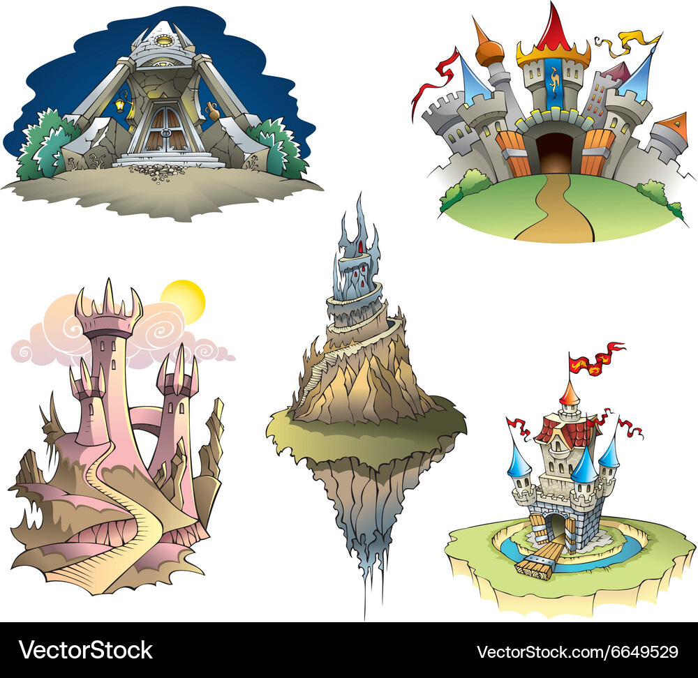 Castle Collection Royalty Free Vector Image - VectorStock