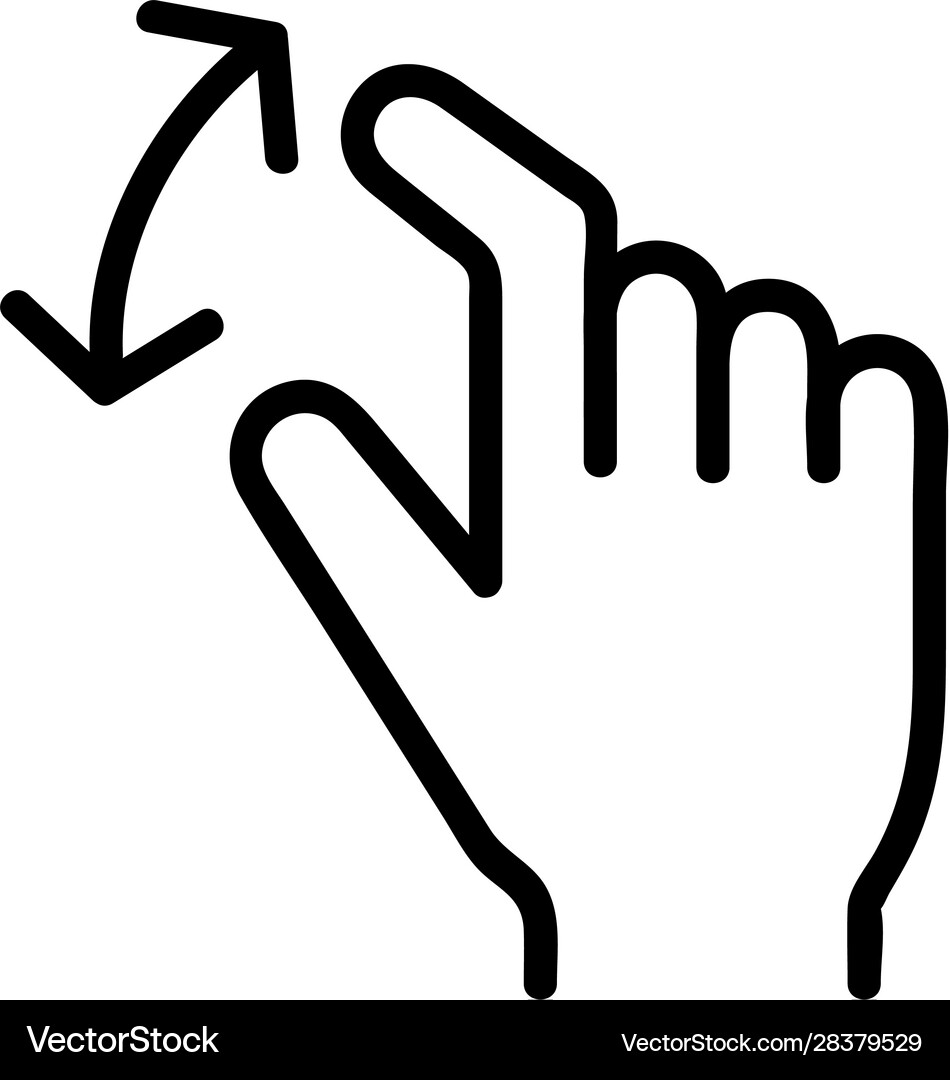 Control on touchscreen icon isolated Royalty Free Vector