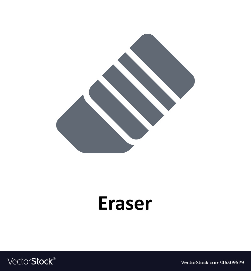 Eraser solid icons simple stock Royalty Free Vector Image