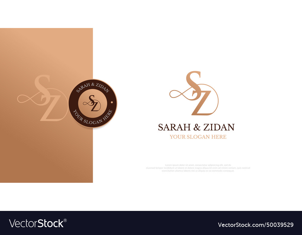 Initial sz logo design Royalty Free Vector Image