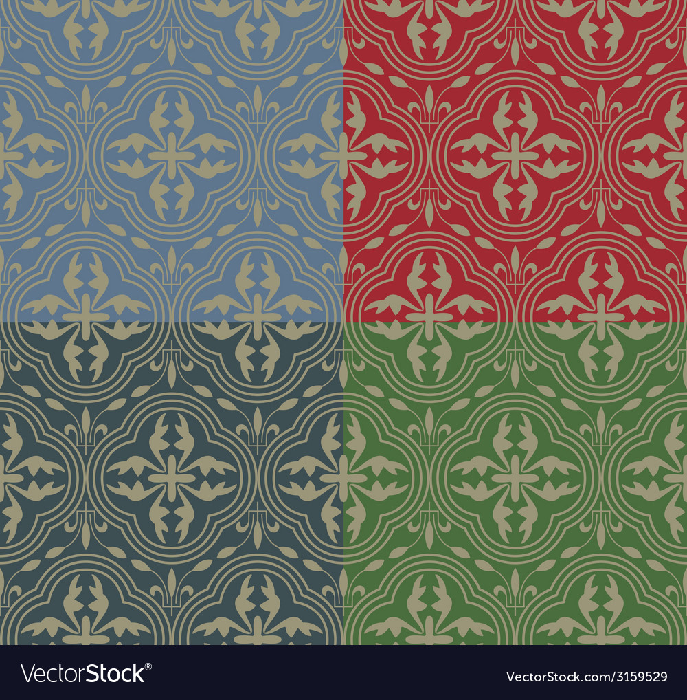 Medieval seamless pattern Royalty Free Vector Image