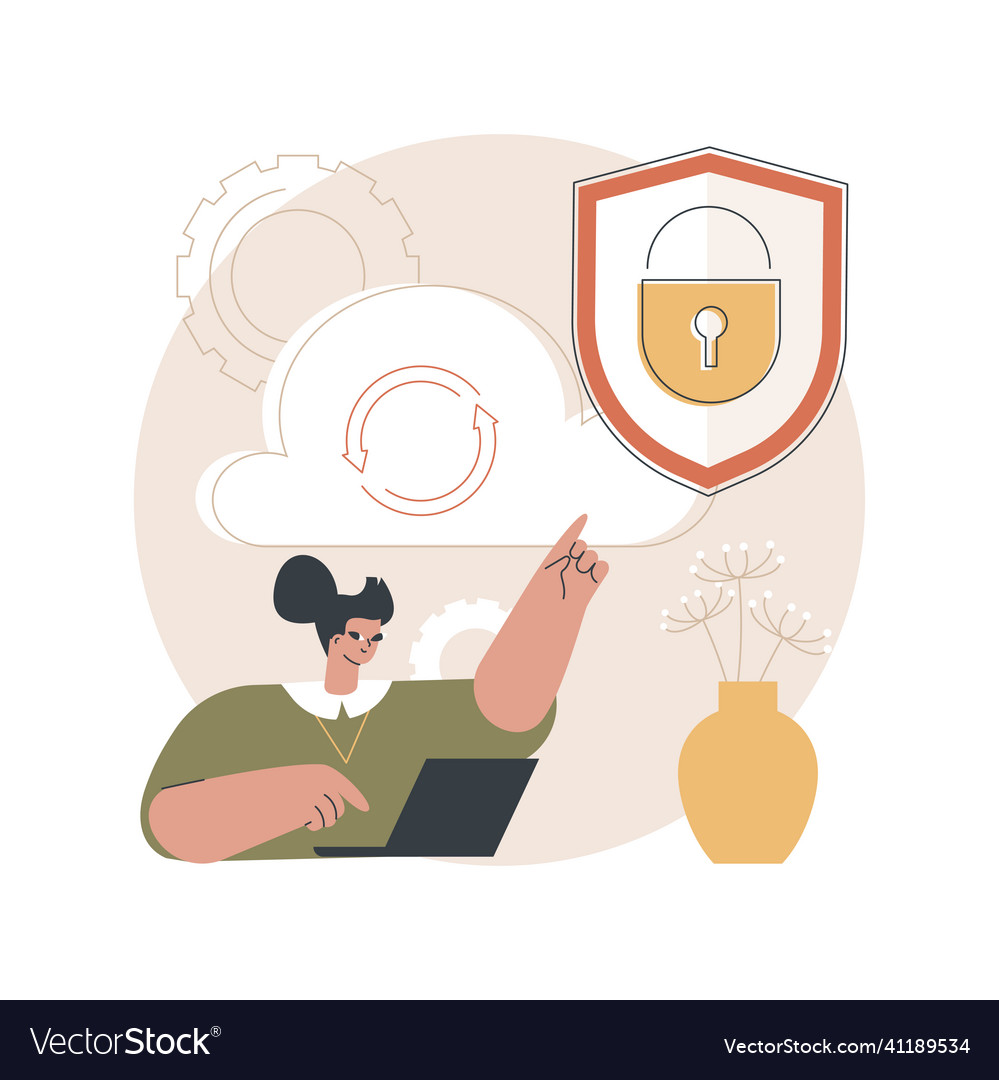 Cloud Computing Security Abstract Concept Vector Image